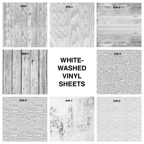 Clear Cast or White Vinyl Sheets WHITE-WASHED | Etsy