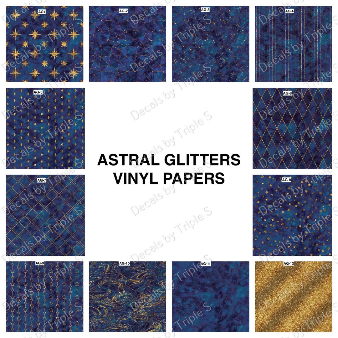 Clear Cast or White Vinyl Sheets ***ASTRAL GLITTERS*** - Etsy