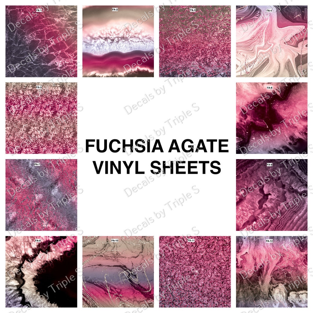Clear Cast or White Vinyl Sheets ***fuchsia Agate*** - Etsy