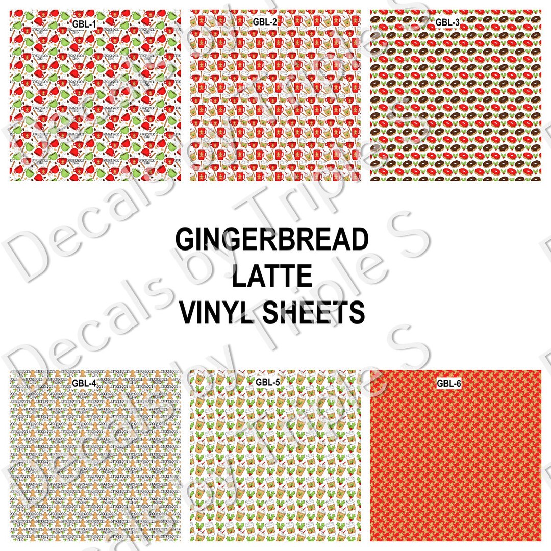 Clear Cast or White Vinyl Sheets ***GINGERBREAD LATTE*** - Etsy