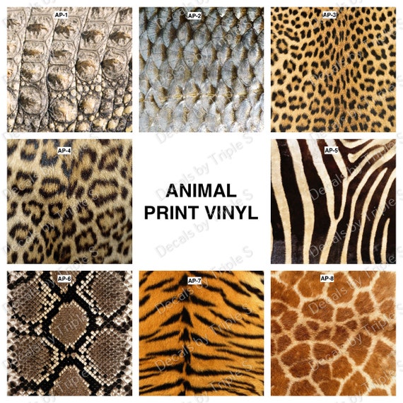 Clear Cast or White Vinyl Sheets ANIMAL PRINT | Etsy