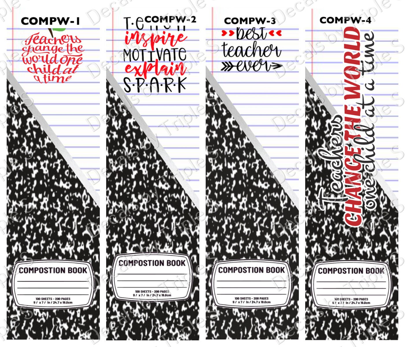 Clear Cast PEN WRAPPERS Composition Book | Etsy