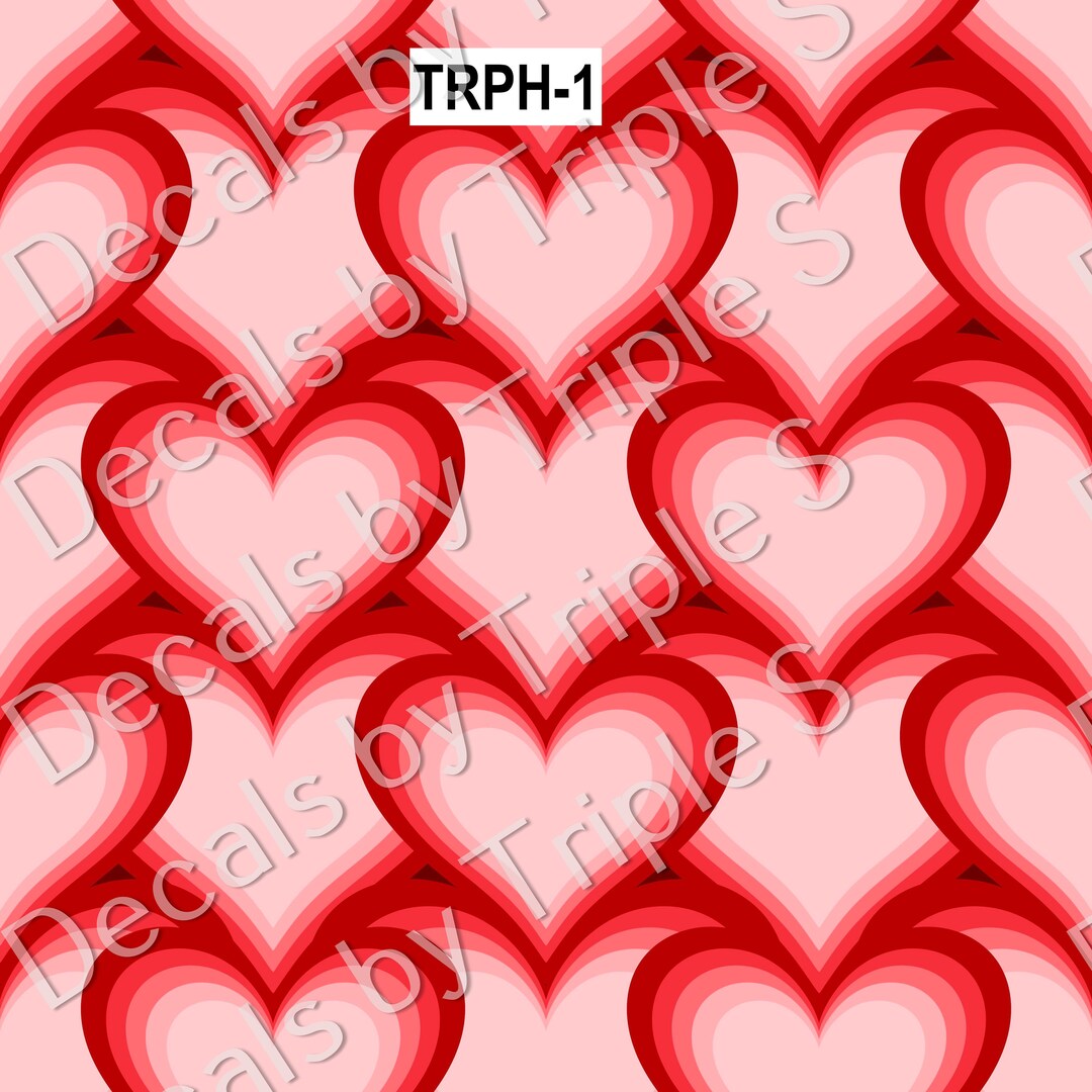 TRIPPY HEARTS Clear Cast or White Vinyl Sheets - Etsy