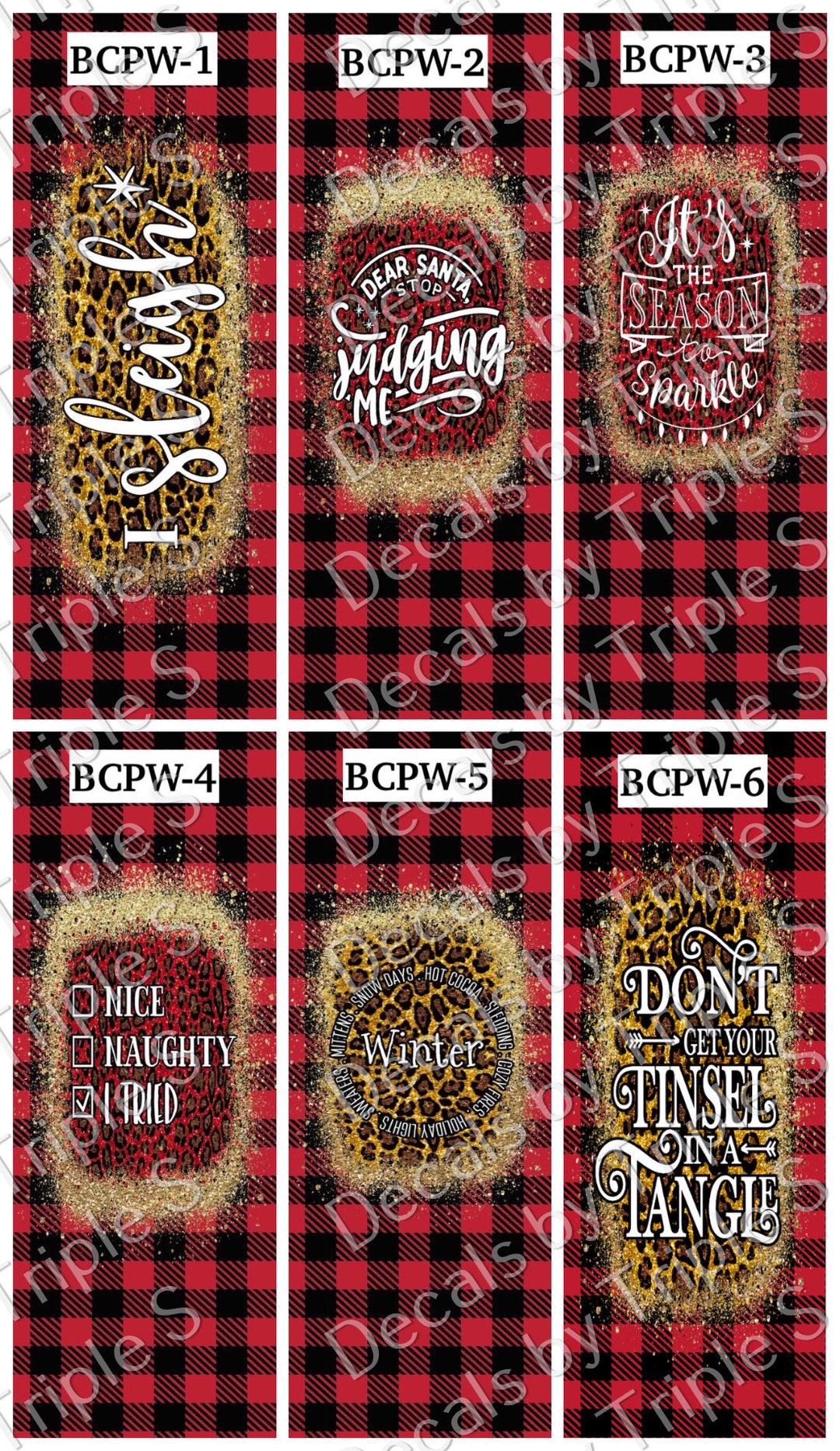 Clear Cast PEN WRAPPERS **buffalo Check** - Etsy