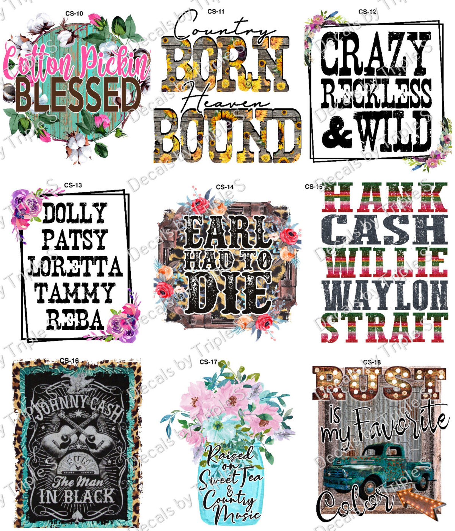 Clear Cast Decals Country/southern - Etsy