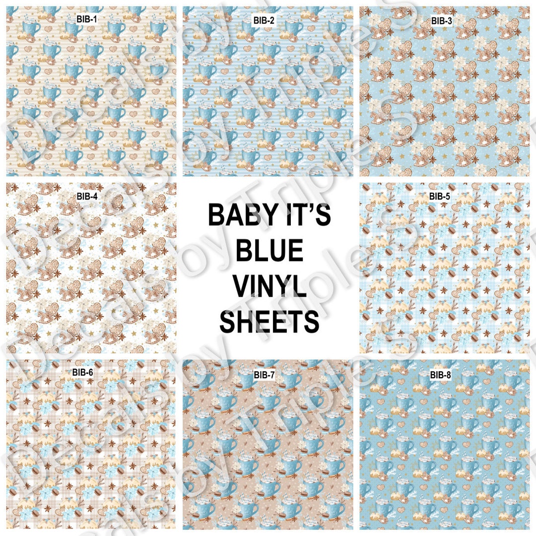 Clear Cast or White Vinyl Sheets ***BABY IT'S BLUE*** - Etsy