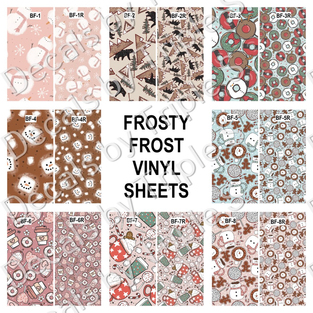 Clear Cast or White Vinyl Sheets ***FROSTY FROST*** (designs by ...