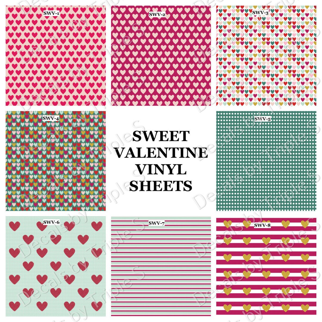 Clear Cast or White Vinyl Sheets ***SWEET VALENTINE*** - Etsy