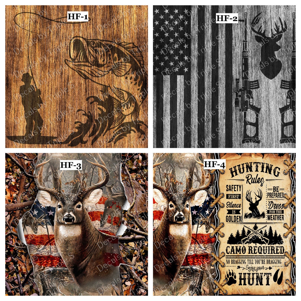 HUNTING AND FISHING ***clear Cast or White Vinyl Tumbler Wrap - Etsy