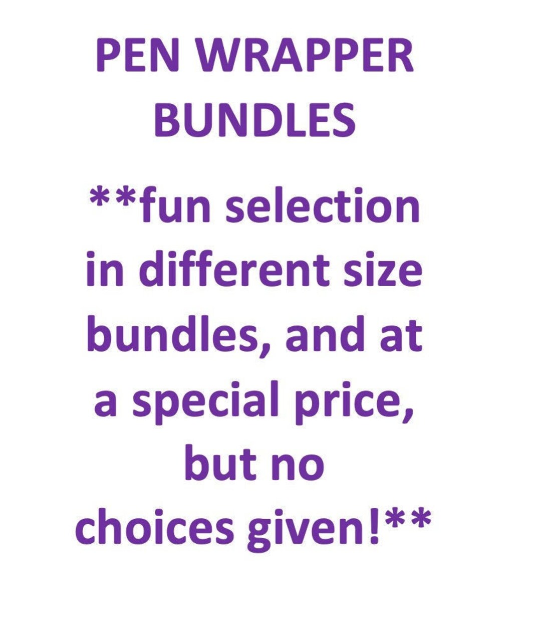 Clear Cast PEN WRAPPER BUNDLES - Etsy