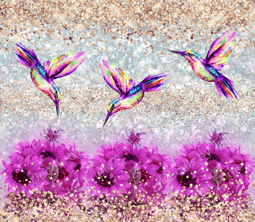 TRIO OF HUMMINGBIRDS ***clear Cast or White Vinyl Tumbler Wrap - Etsy