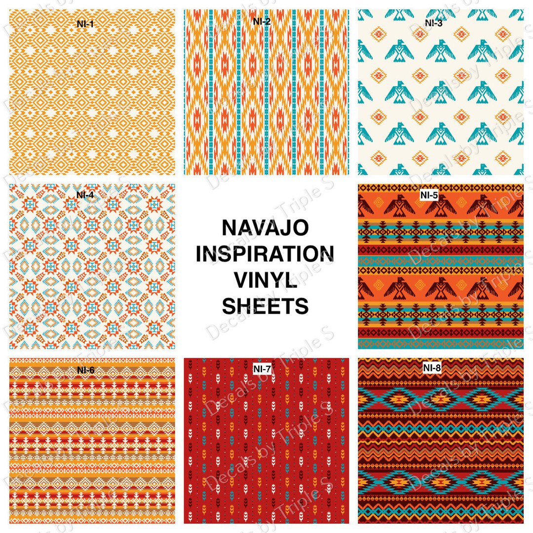 Clear Cast or White Vinyl Sheets ***NAVAJO INSPIRATION*** - Etsy