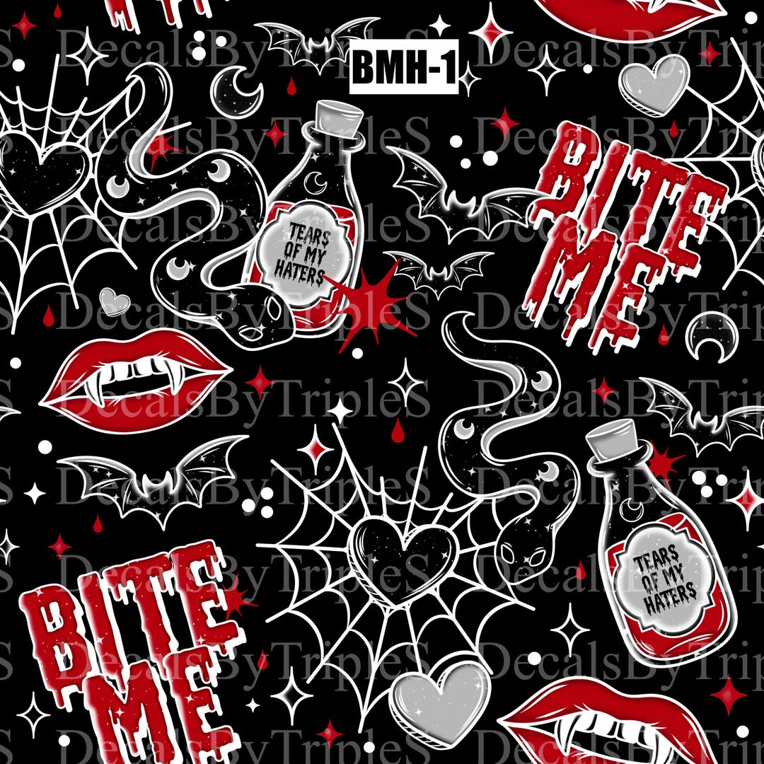 BITE ME HATERS Clear Cast or White Vinyl Sheets - Etsy