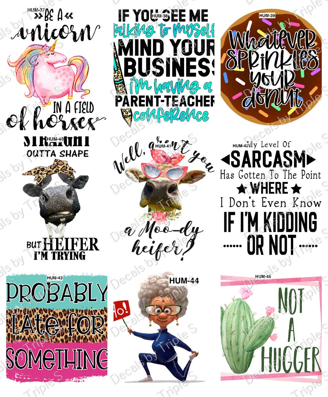 Clear Cast Decals Humorous | Etsy