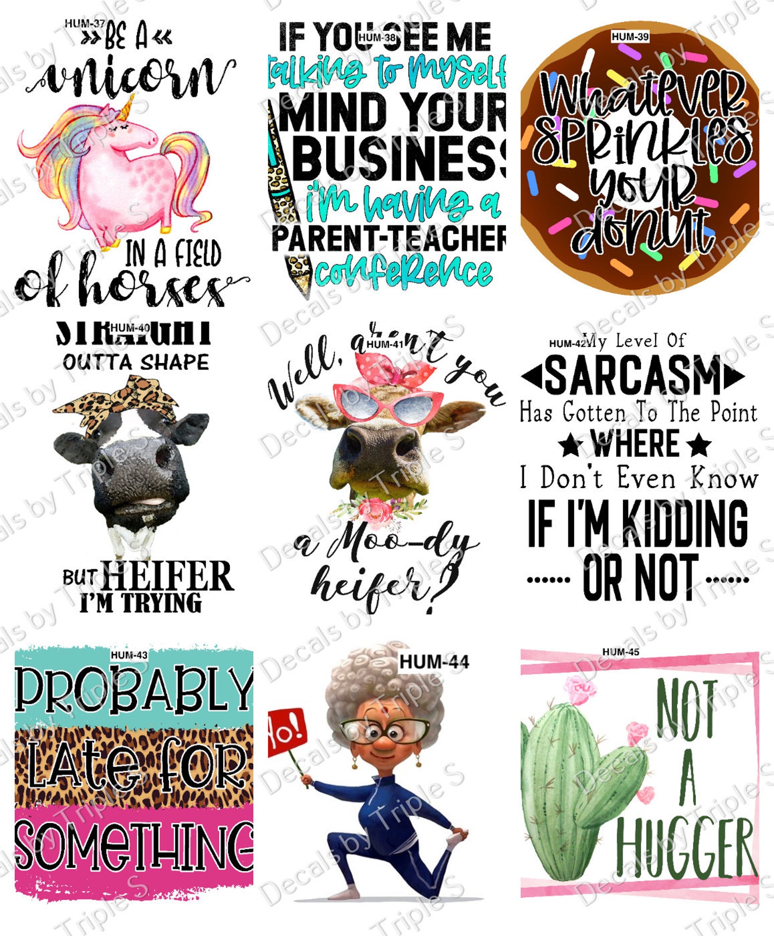 Clear Cast Decals humorous - Etsy