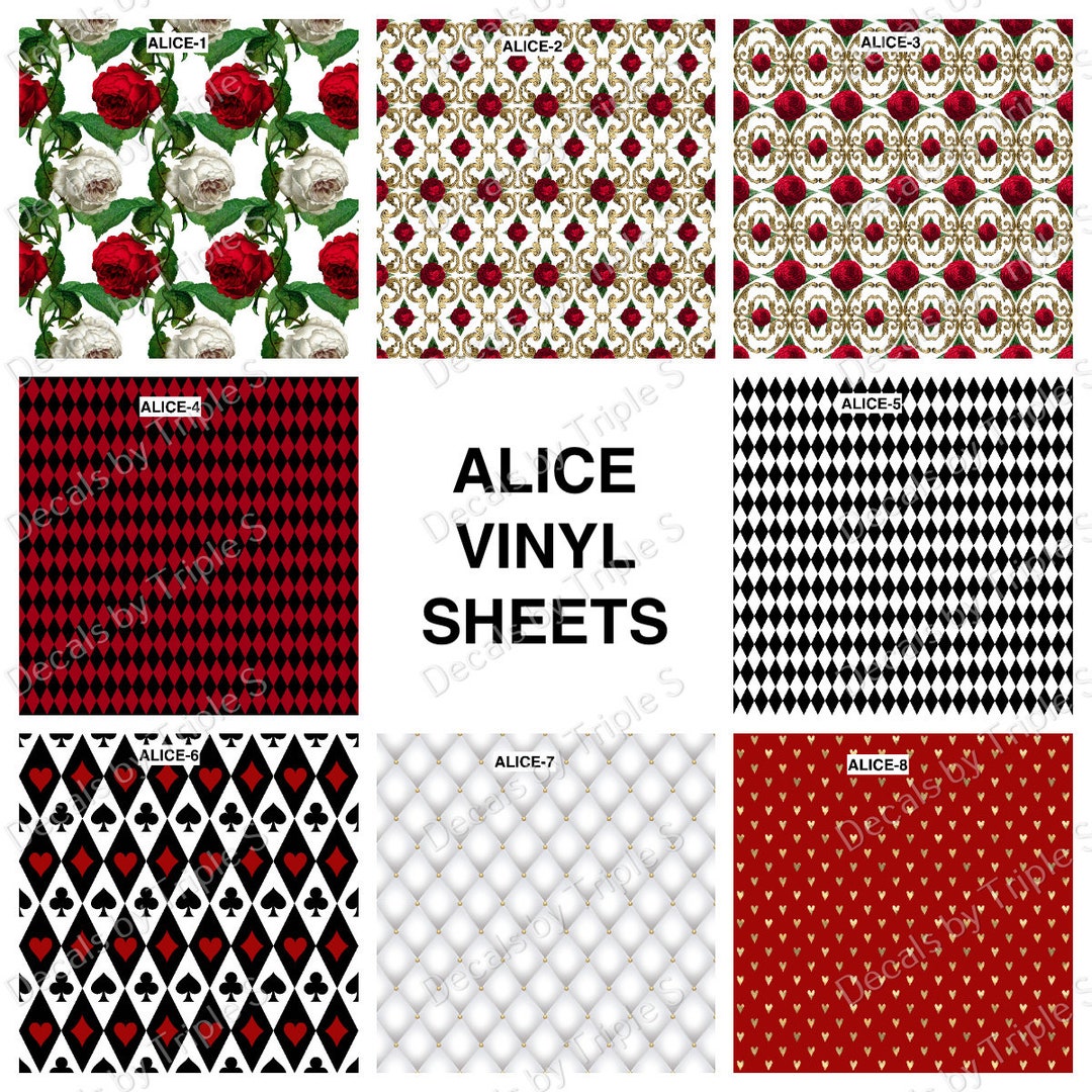 Clear Cast or White Vinyl Sheets ***ALICE*** - Etsy