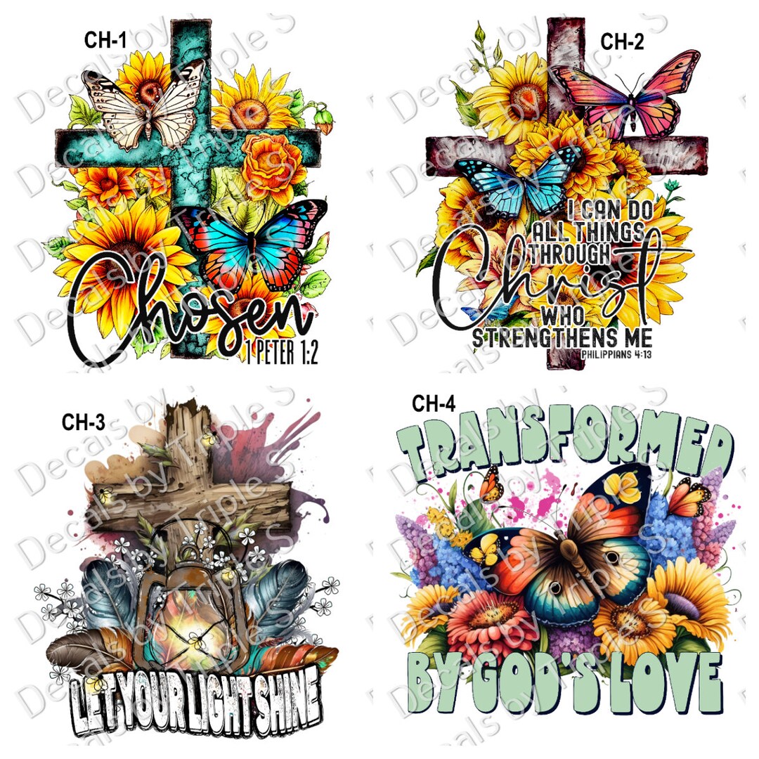 WHITE INK Decals ***CHRISTIAN*** - Etsy