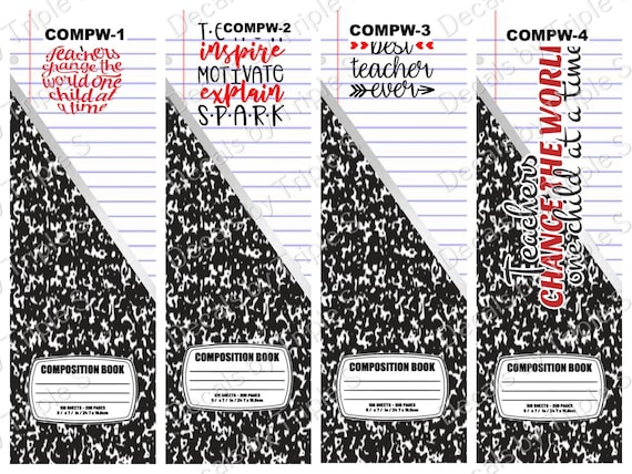 Clear Cast PEN WRAPPERS composition Book Buy the | Etsy