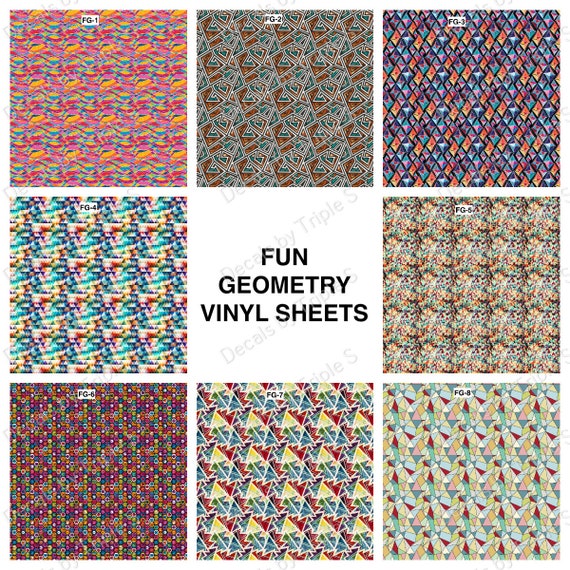 Clear Cast or White Vinyl Sheets FUN GEOMETRY | Etsy