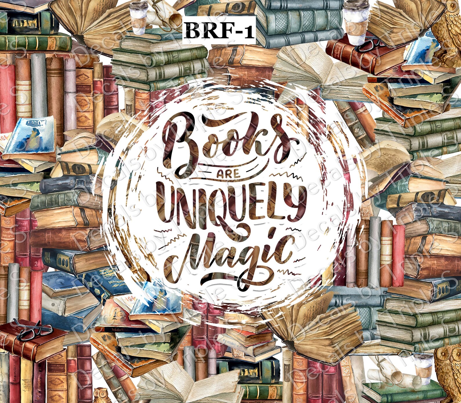 BOOKS R FUN clear Cast or White Vinyl Tumbler Wrap - Etsy