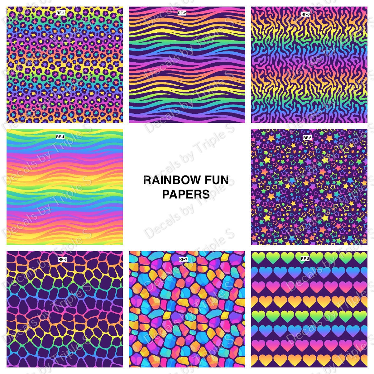 Clear Cast or White Vinyl Sheets ***RAINBOW FUN*** - Etsy