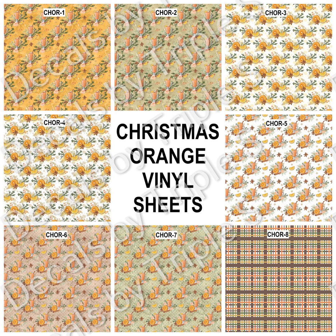 Clear Cast or White Vinyl Sheets ***CHRISTMAS ORANGE*** - Etsy