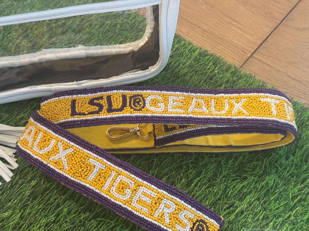 LSU Geaux Tigers Beaded Purse Strap - Etsy