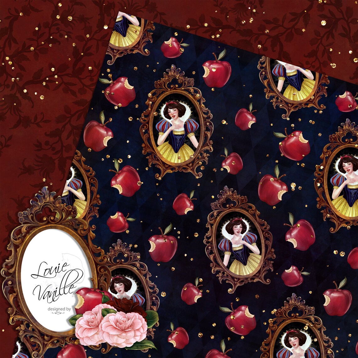 Snow White Digital Paper Pack Princess Paper Pack Fairy Tale | Etsy