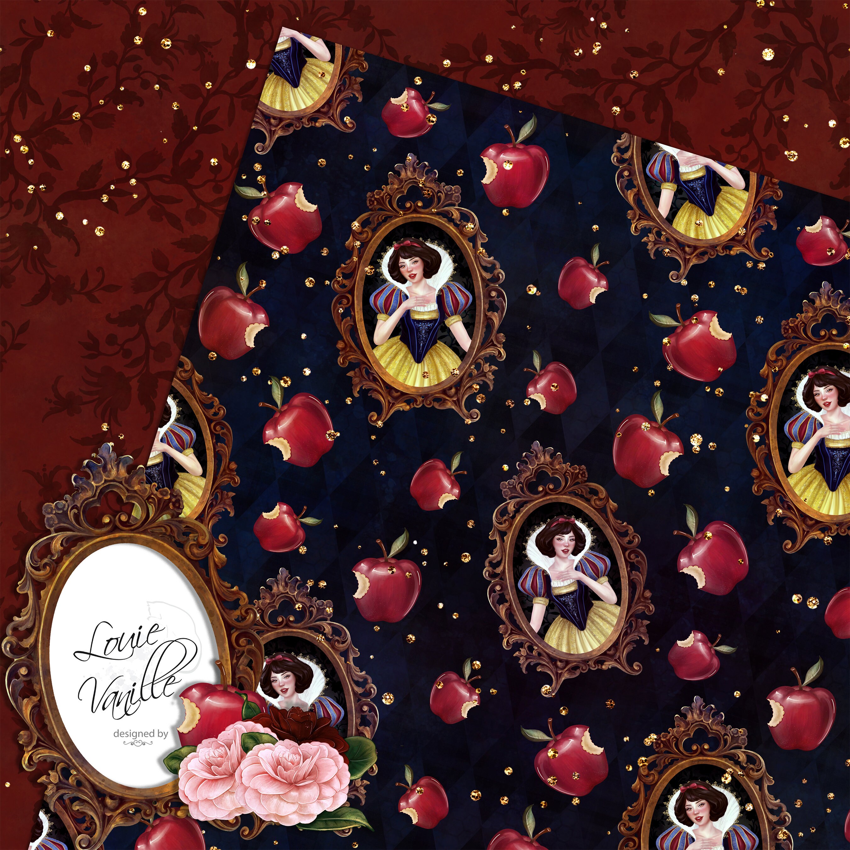 Snow White Digital Paper Pack Princess Paper Pack Fairy Tale | Etsy