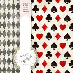 Alice in Wonderland Seamless Digital Papers, Fantasy Wallpaper, Digital ...