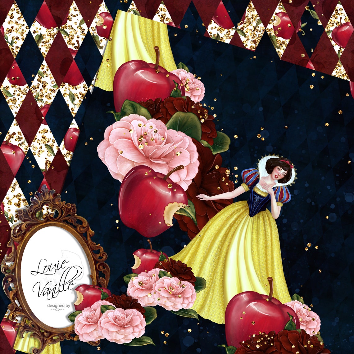 Snow White Digital Paper Pack Princess Paper Pack Fairy Tale | Etsy