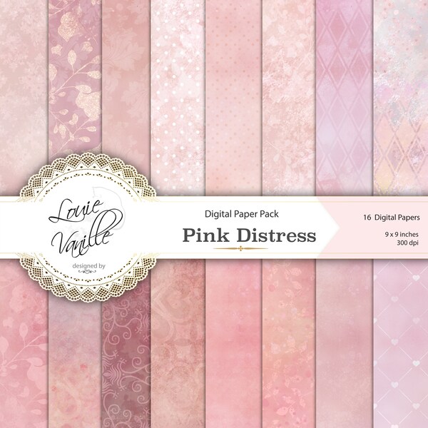 Pink Digital Paper - Etsy