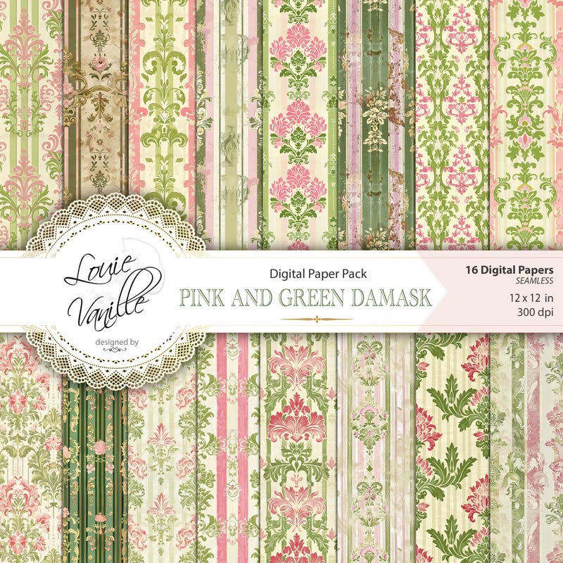 Pink Damask Pattern - Etsy