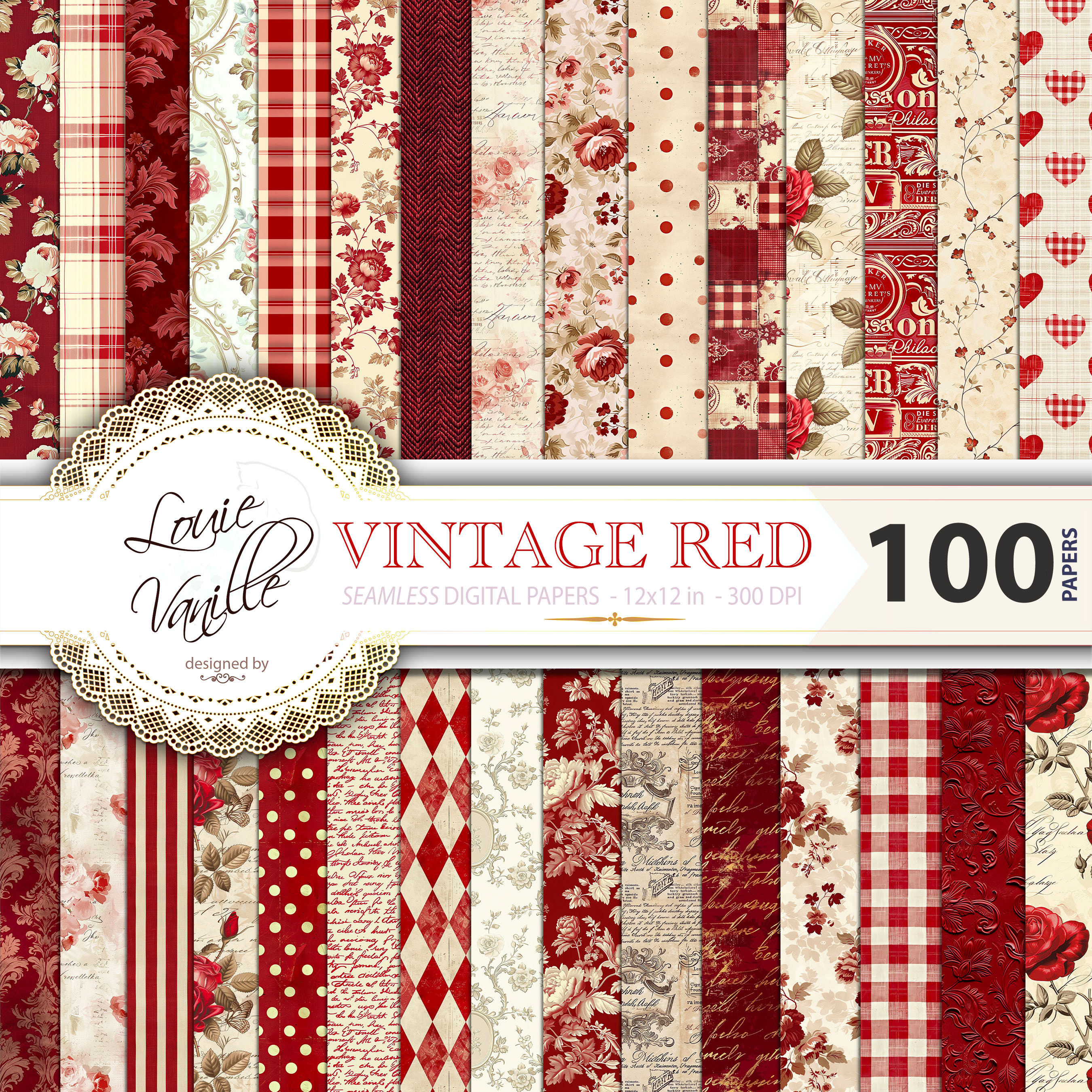 Plain Red Wallpaper Border