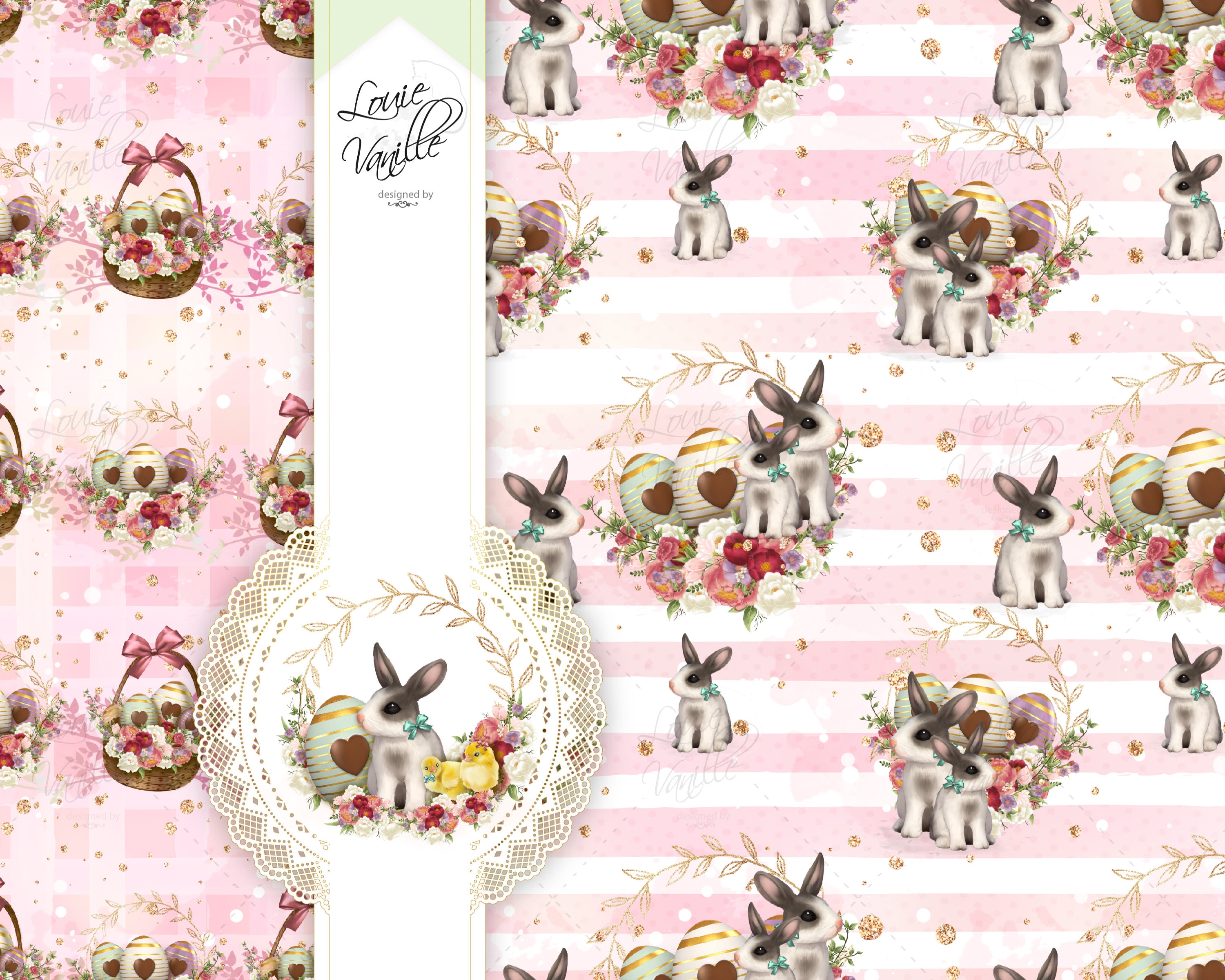 Seamless Easter Digital Paper, Easter Digital Paper, Easter Digital ...