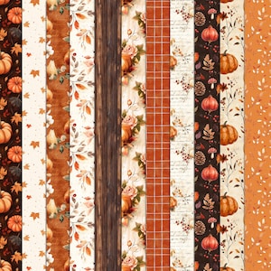 Fall Seamless Digital Paper: 100 Autumn Scrapbook Patterns (digital ...