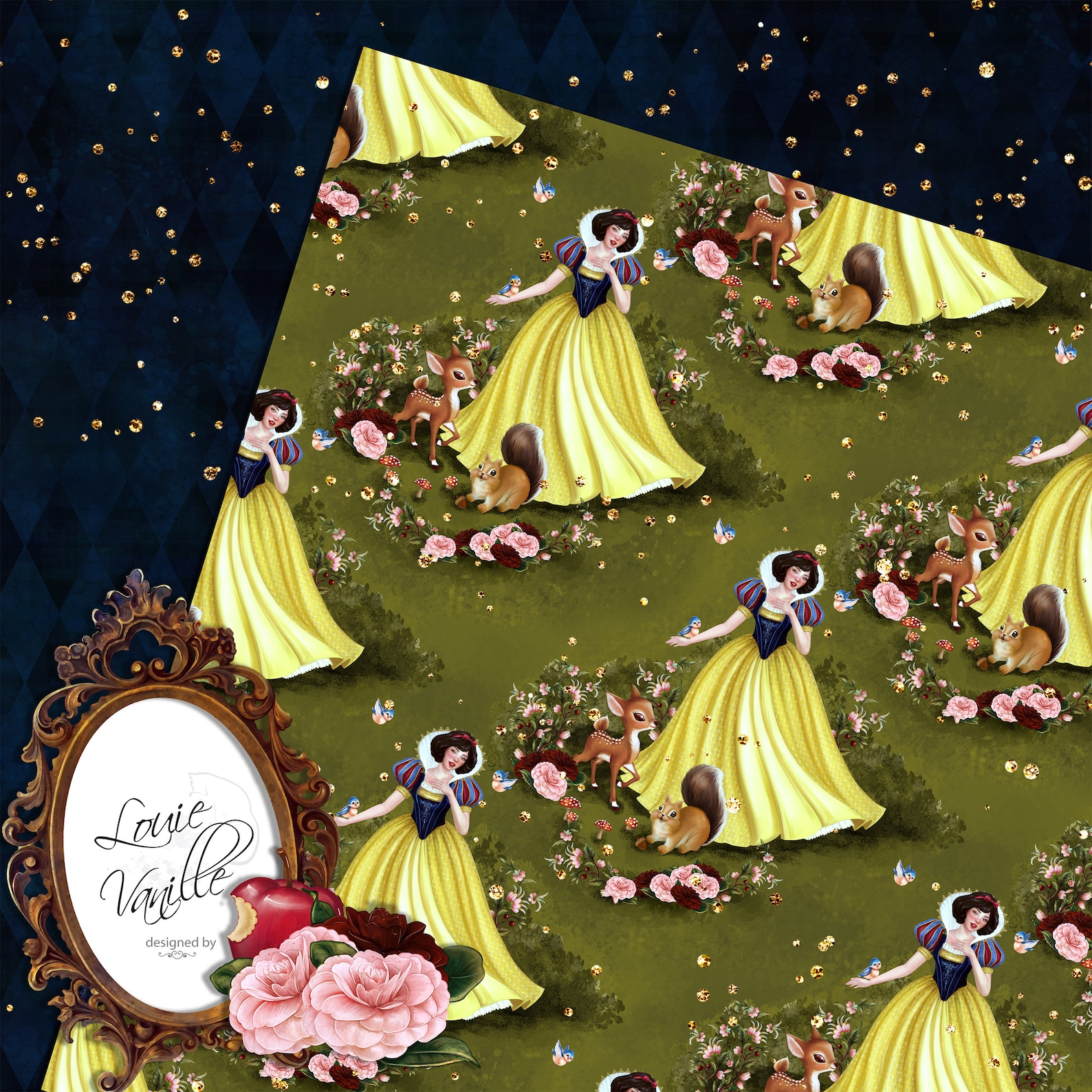 Snow White Digital Paper Pack Princess Paper Pack Fairy Tale | Etsy