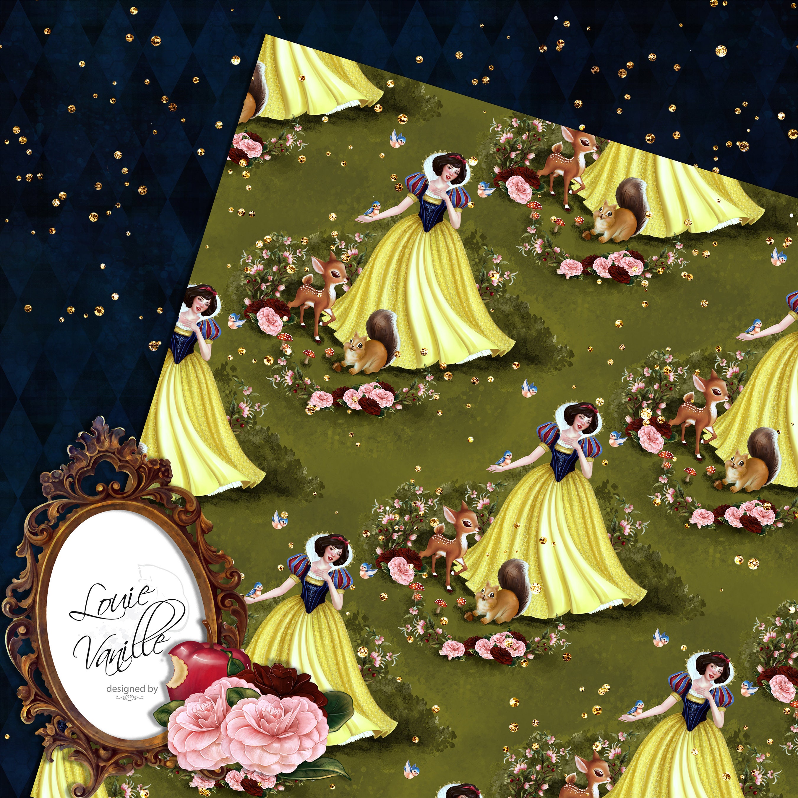Snow White Digital Paper Pack Princess Paper Pack Fairy Tale | Etsy