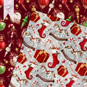 Christmas Digital Papers, Seamless Digital Background, Instant Download ...