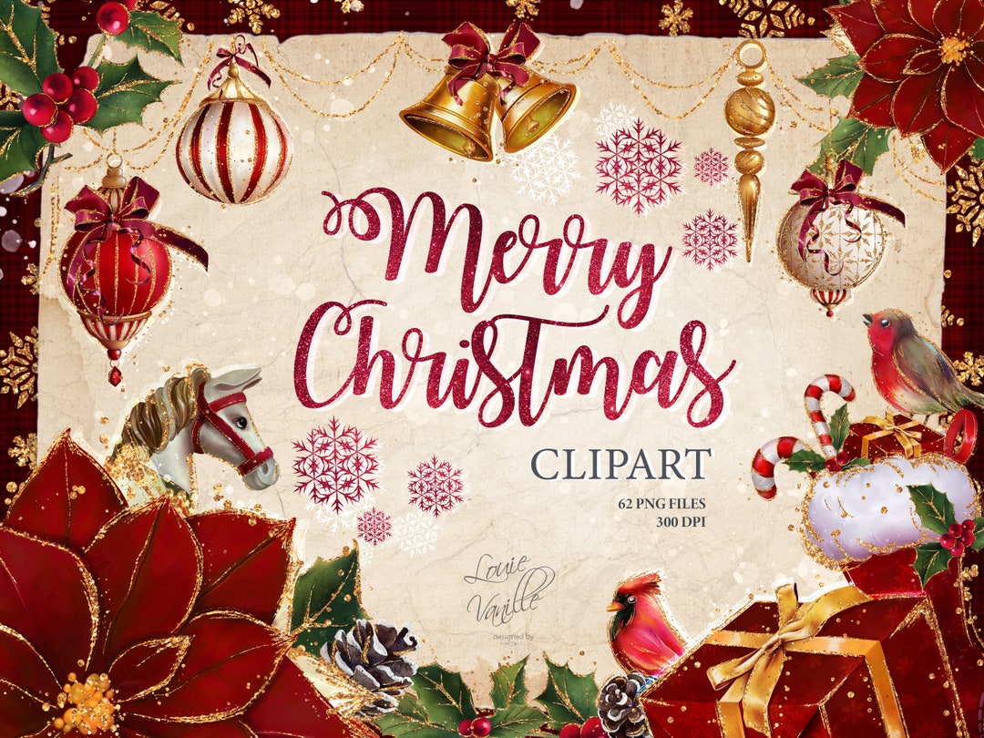Christmas Clipart, Holidays Graphics, Digital Download, Digital Print ...