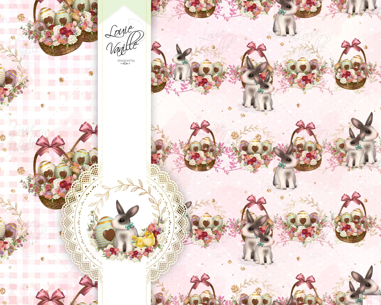 Seamless Easter Digital Paper, Easter Digital Paper, Easter Digital ...