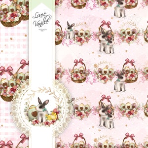 Seamless Easter Digital Paper, Easter Digital Paper, Easter Digital ...