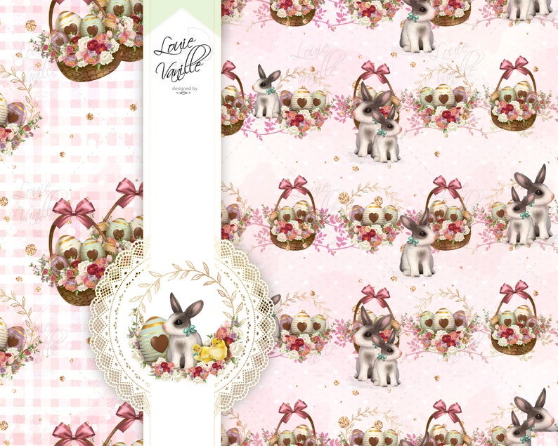 Seamless Easter Digital Paper, Easter Digital Paper, Easter Digital ...