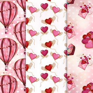Valentines Day SEAMLESS Digital Paper Love Scrapbook - Etsy