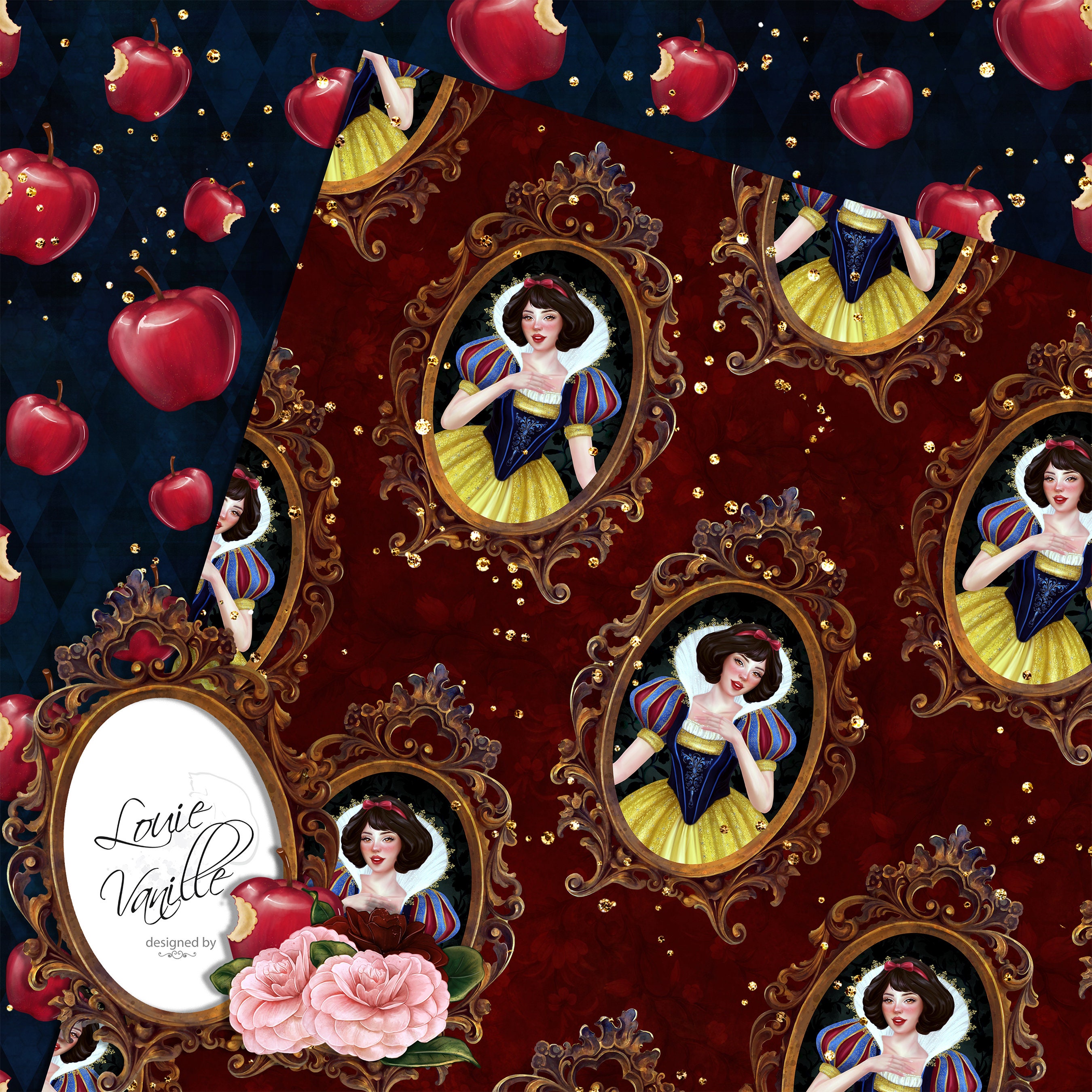 Snow White Digital Paper Pack Princess Paper Pack Fairy Tale | Etsy