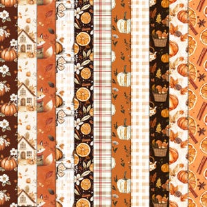 Fall Seamless Digital Paper: 100 Autumn Scrapbook Patterns (digital ...