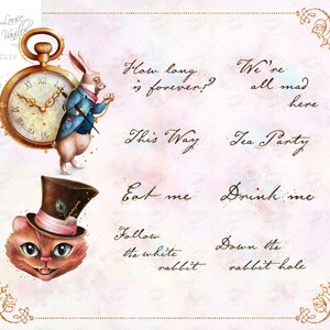 Alice in Wonderland Graphics Bundle, Wonderland Clip Art, Fantasy ...