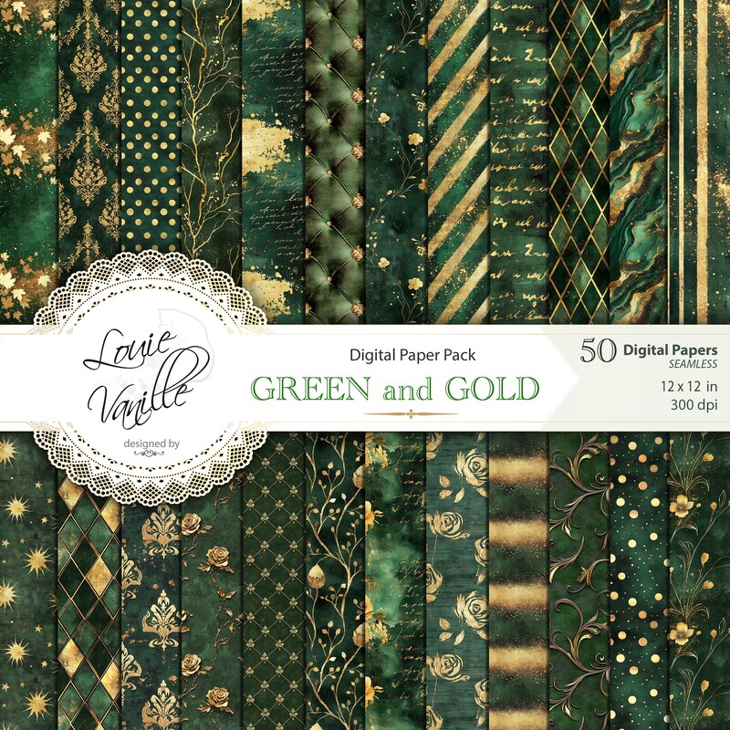 Green and Gold Wallpaper - Etsy