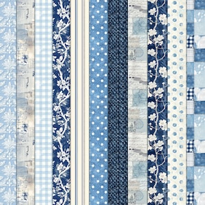 Vintage Blue Digital Papers, 100 Seamless Blue Background Papers, Blue ...