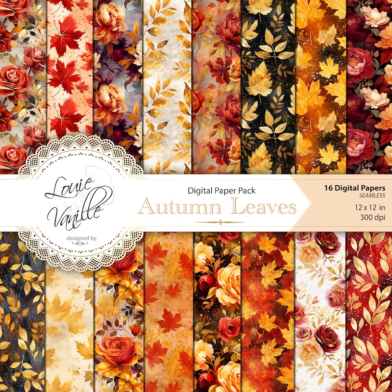 Fall Scrapbook Paper - Etsy